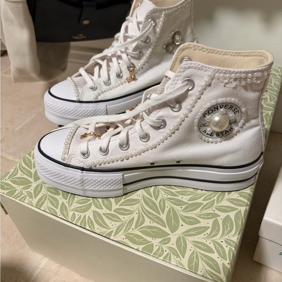 Converse | Shoes | Bridal Bachelorette Bride To Be Converse Hand ...